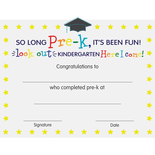Preschool Graduation Certificates Templates