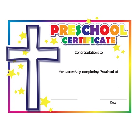 Preschool Colorful Faith Certificates, 30/pkg | Anderson's