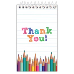 Colored Pencil Thank You | Alphabet U